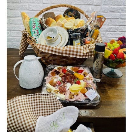 Cesta de Café da Manhã Alto Padrão. Cestas Sofisticadas